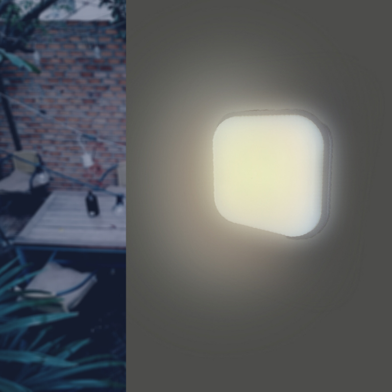 Aplique LED Cuadrado Blanco 20W IP65 - Blanco Frío 6000K - 8000K ...