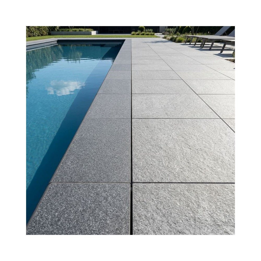 Margelle de piscine céramique Minéralys 60x30x2cm - Basalt | Bricoman