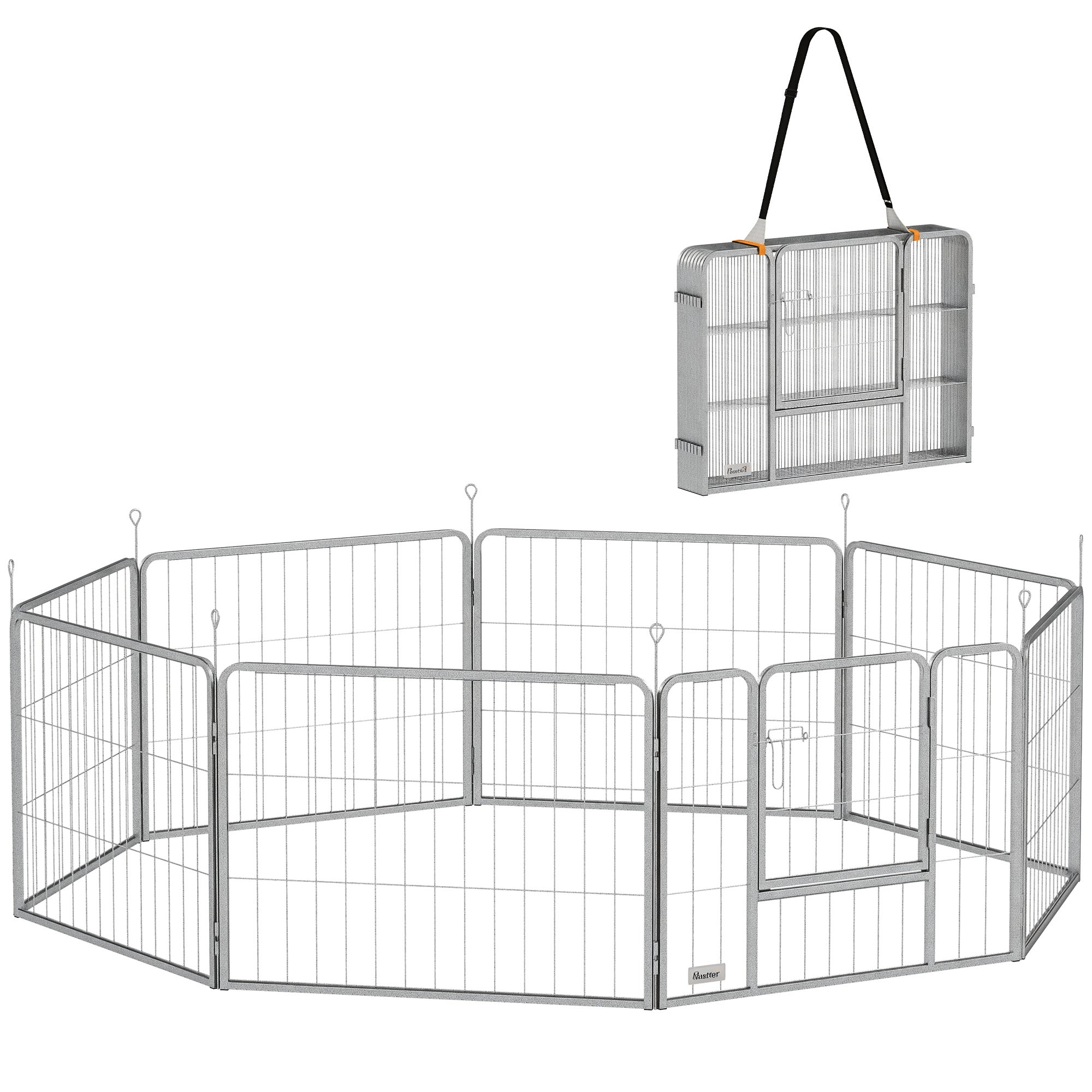Enclos animaux clôture chiens aire jeux personnalisable flexible acier ...