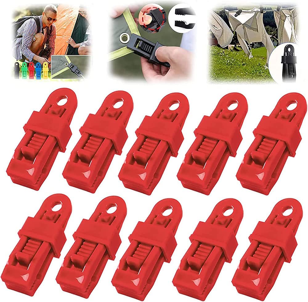 10PCS Clips para lona, clips reutilizables para tiendas de campaña ...