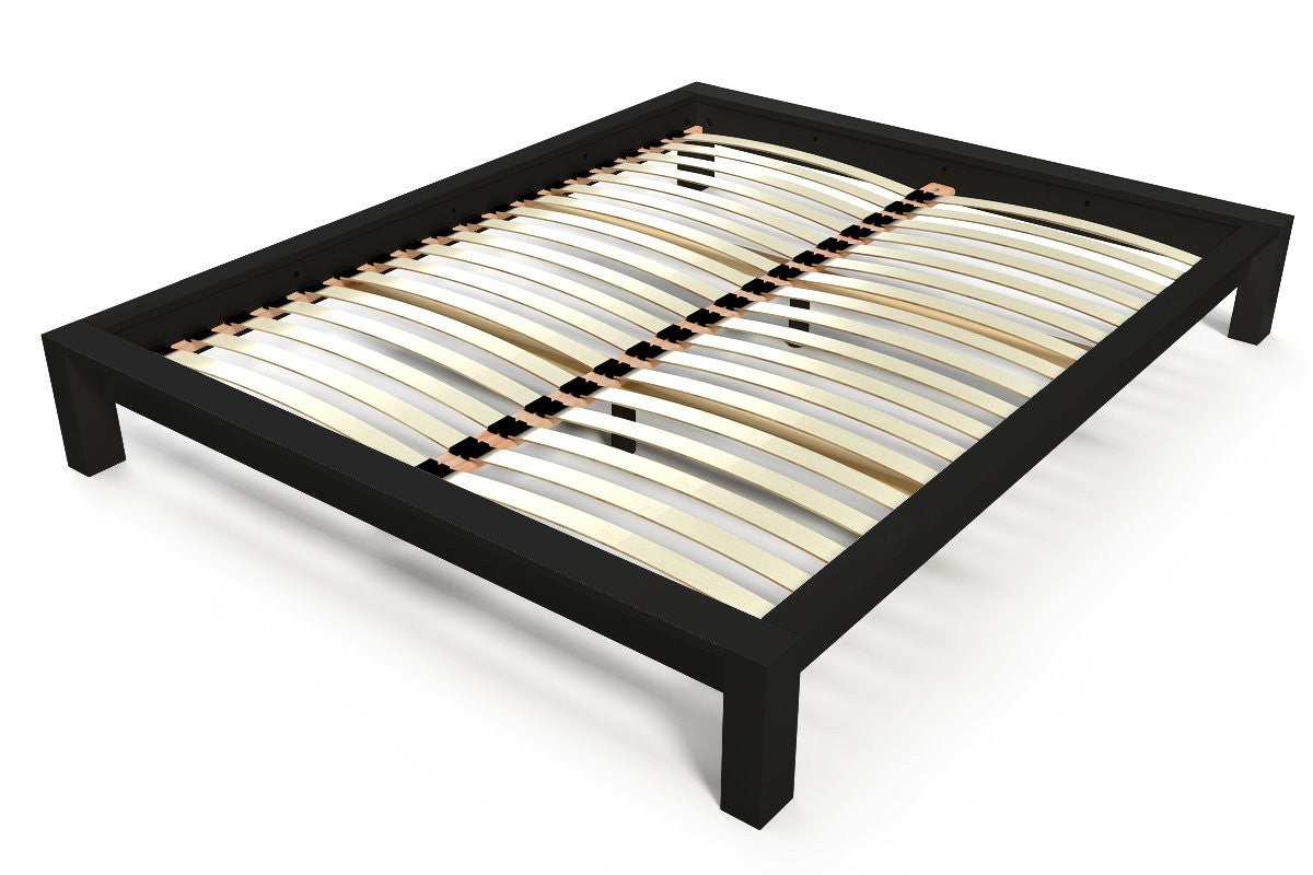 Lit 160x200 King Solid en bois massif, Noir | Leroy Merlin