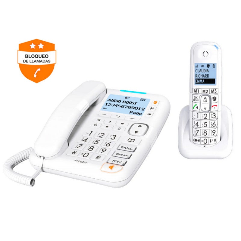 TELEFONO INALAMBRICO BLANCO COMBO ALC. | Leroy Merlin