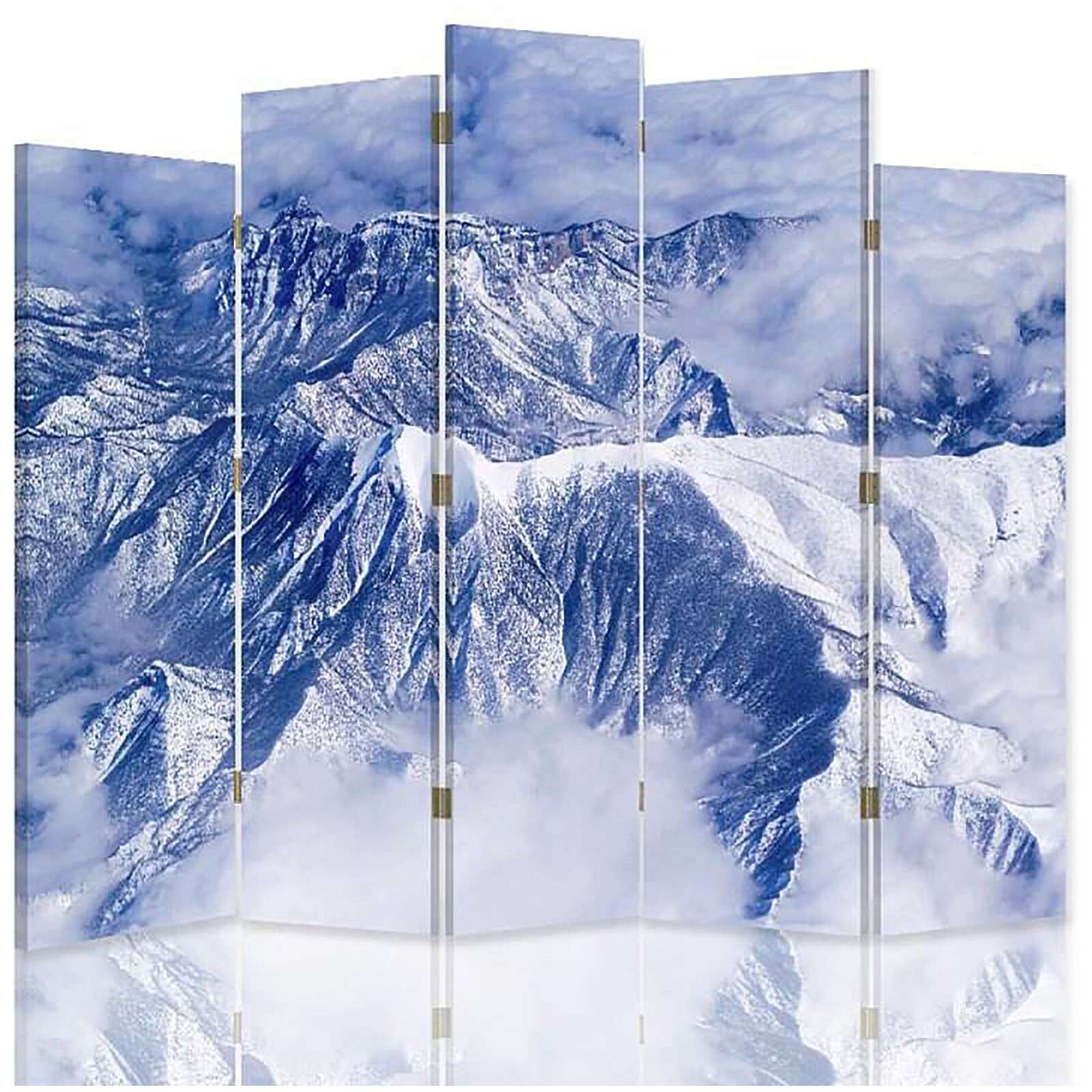 Paravent Panorama Montagnes Enneigées et Brume Matinale - 180 x 180 cm ...