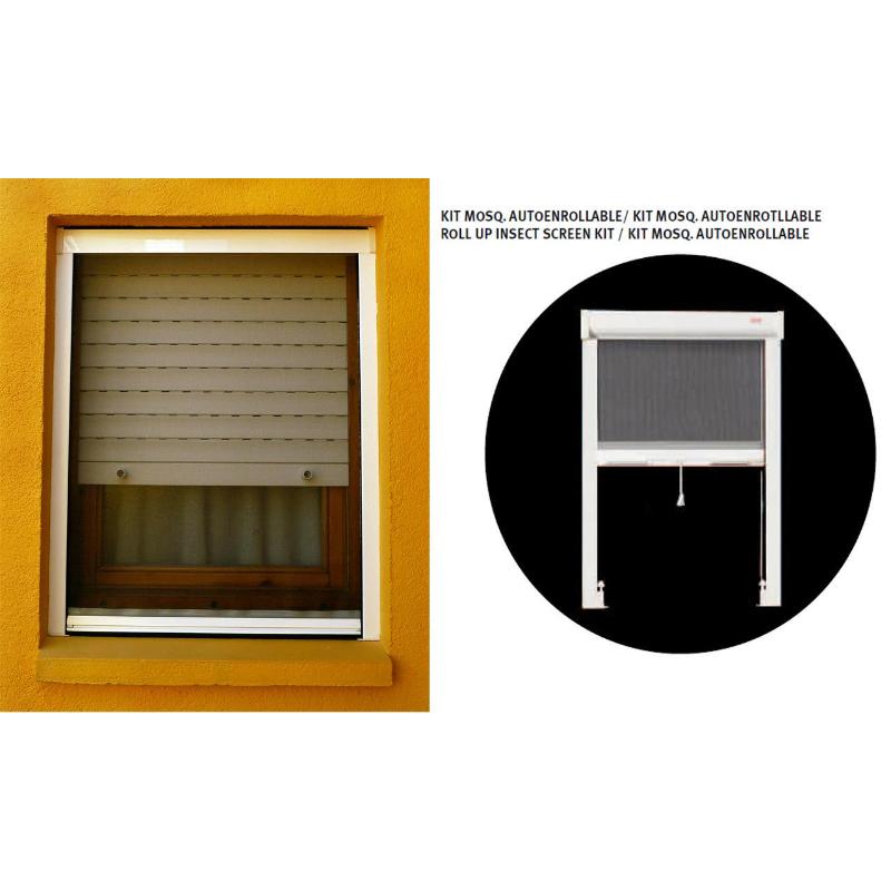 Finstock Kit Moustiquaire Auto-Enroulable 160x160 cm Blanc | Leroy Merlin