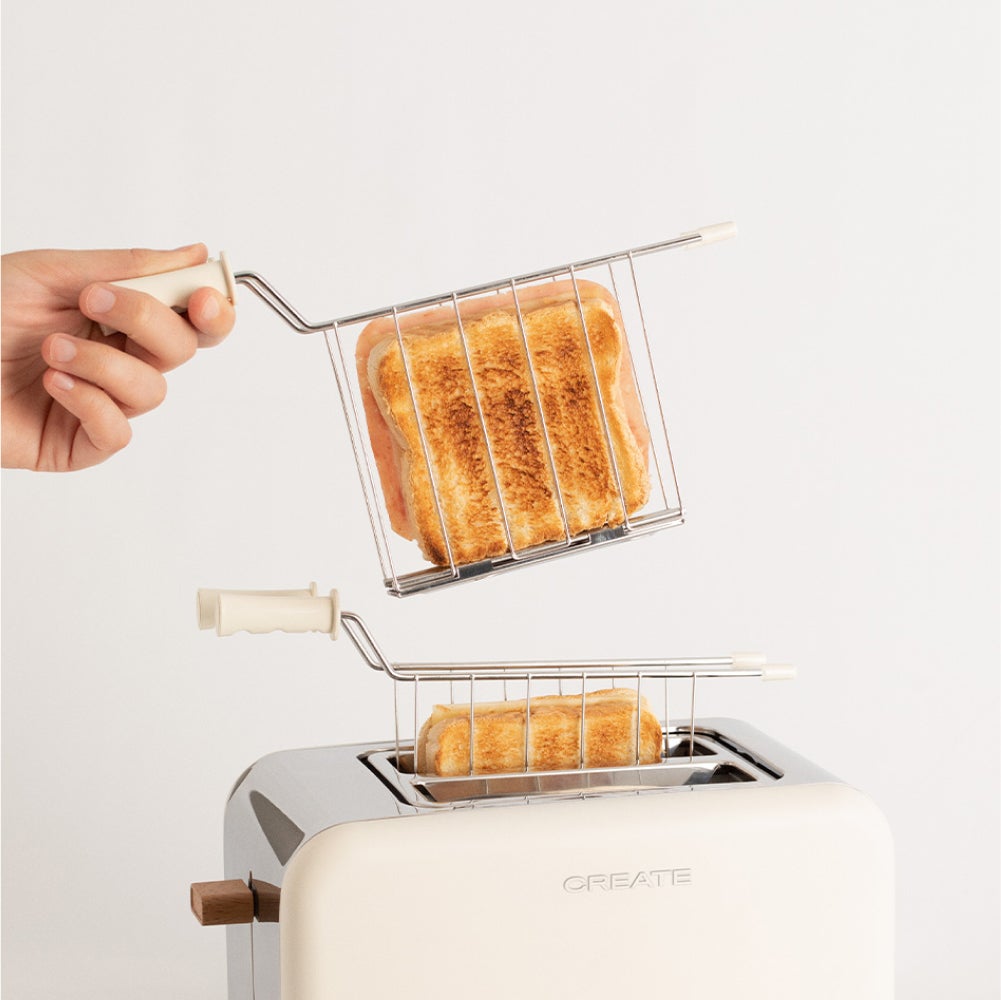 CREATE - Pack TOAST RETRO Piccolo Tostapane per fette larghe + 2 ...