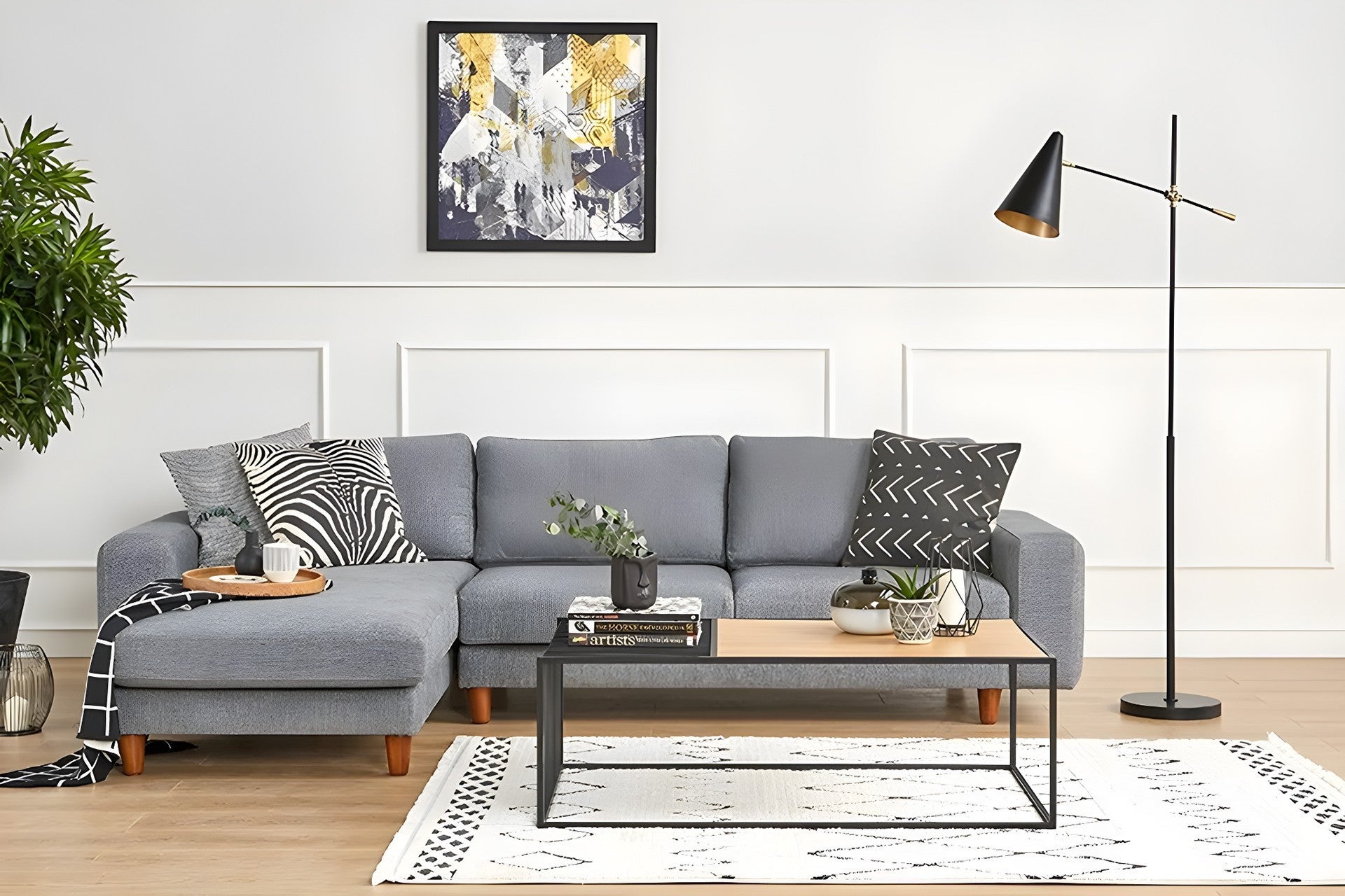 Mesa de centro Riley - Nogal 120x40x40 cm | Leroy Merlin