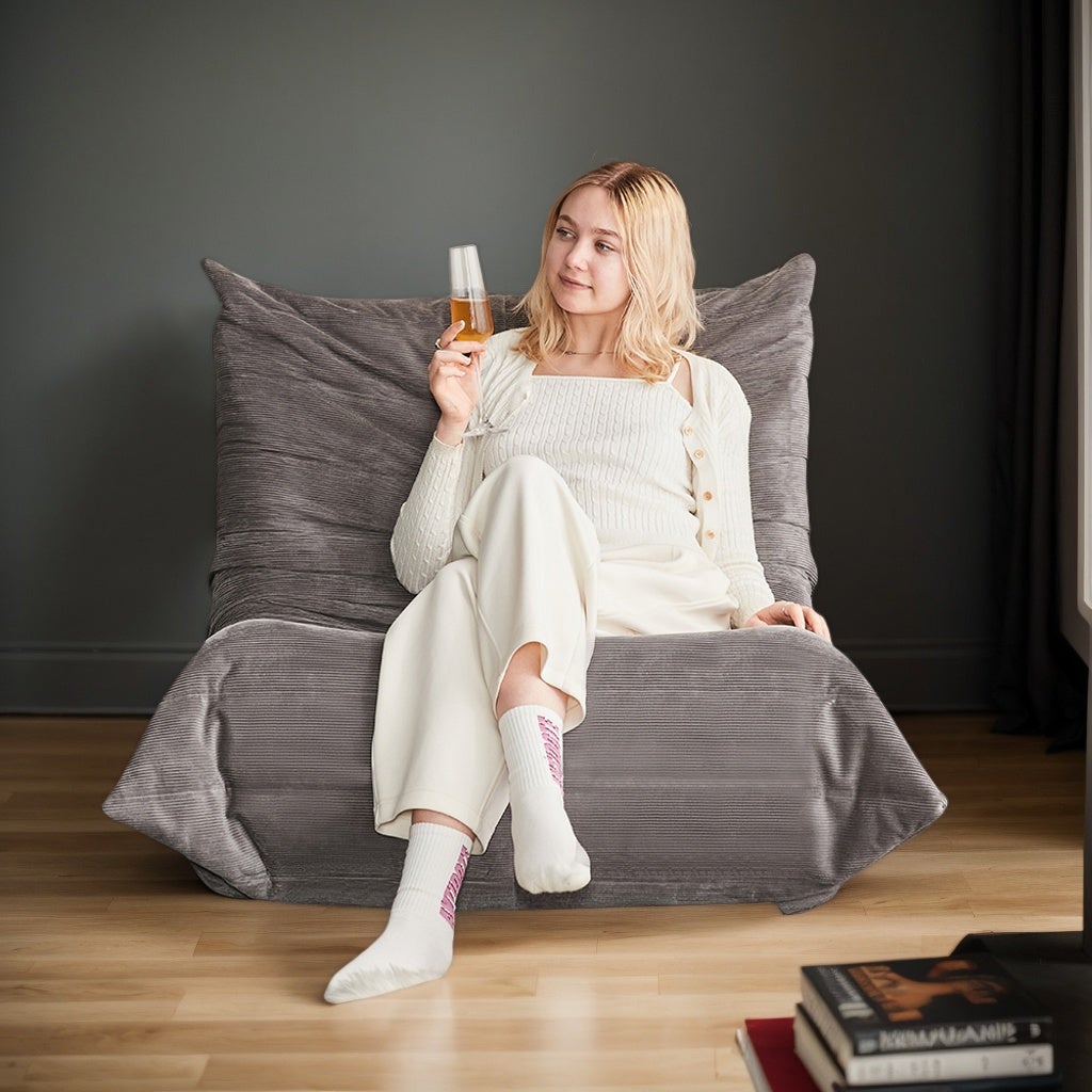 Pouf Canapé Sol Mousse Mémoire Ultra Douce Fauteuil Salon Chambre ...