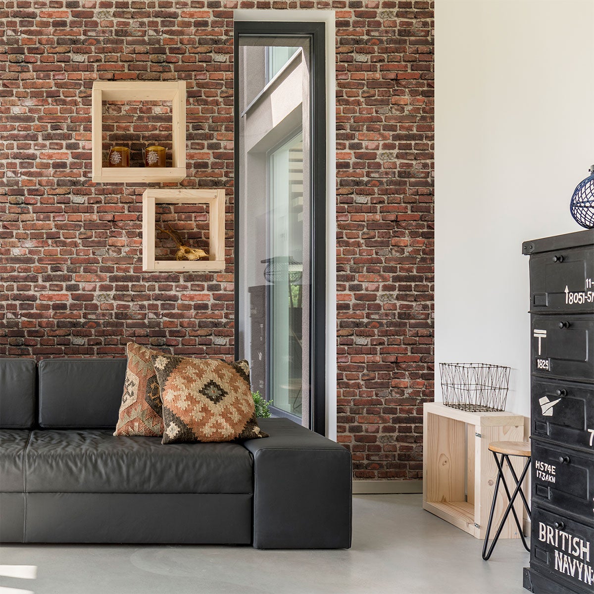 Sticker effet papier peint - BRIQUES DE SHEFFIELDS - 30x30cm | Leroy Merlin