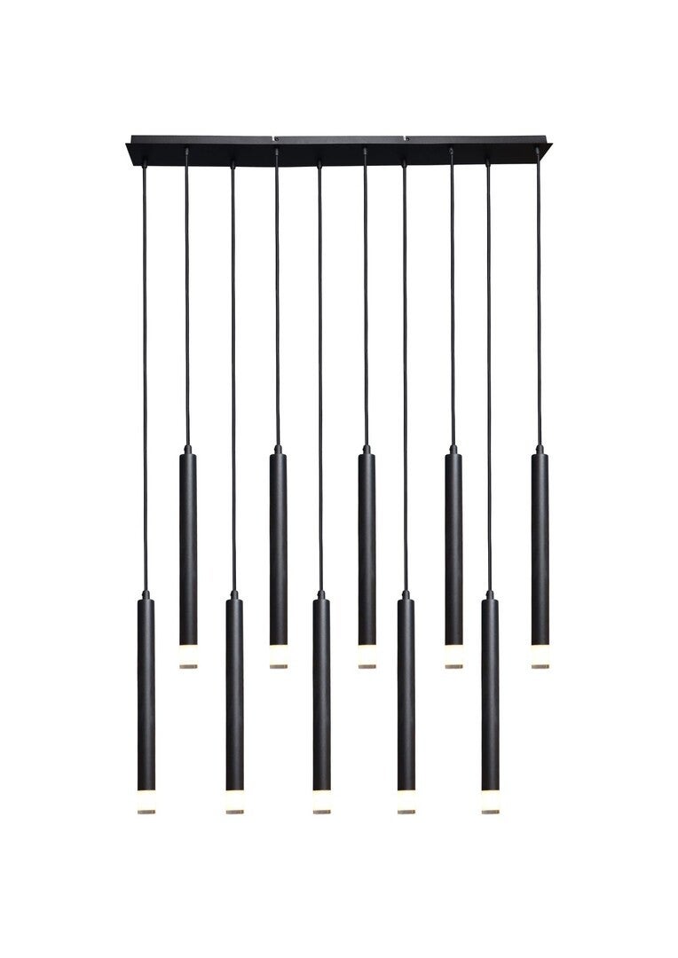 Lampa wisząca Ramira czarno-przezroczysty 10xG9x5W nowoczesna wym: 120 ...