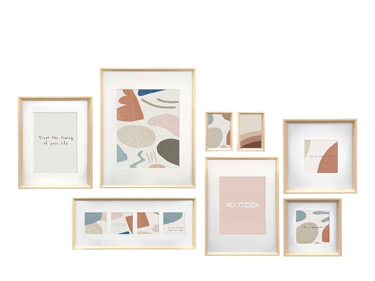 Cadre photo multi-cadres 8 cadres / cadre photo mural naturel | Leroy Merlin