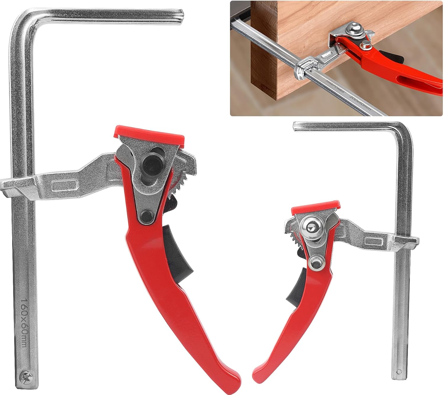 Jeu de 2 serre-joints à rail à démontage rapide, serre-joints à ...
