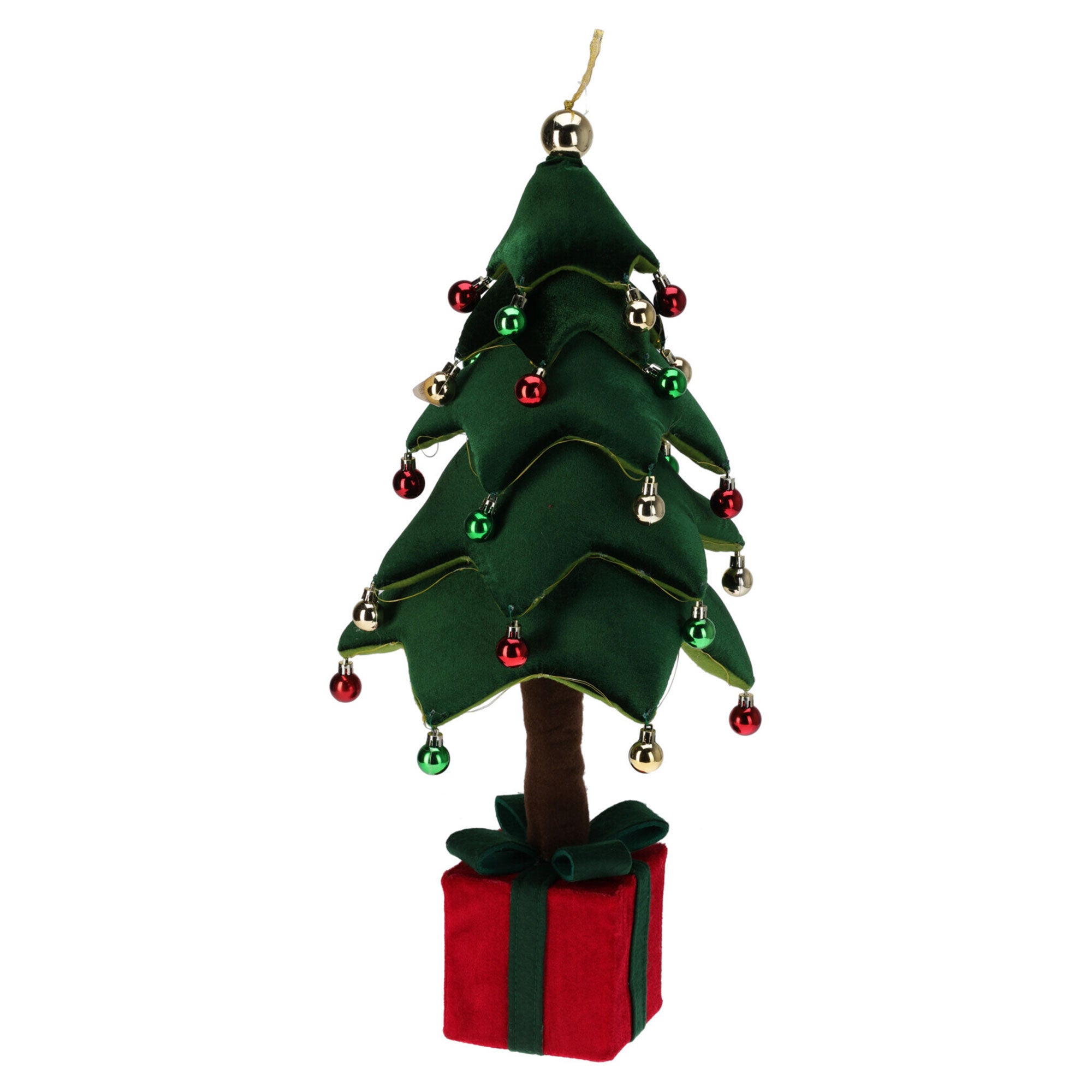 Sapin de Noël lumineux WellHome 25 LED avec base en forme de cadeau 25 ...