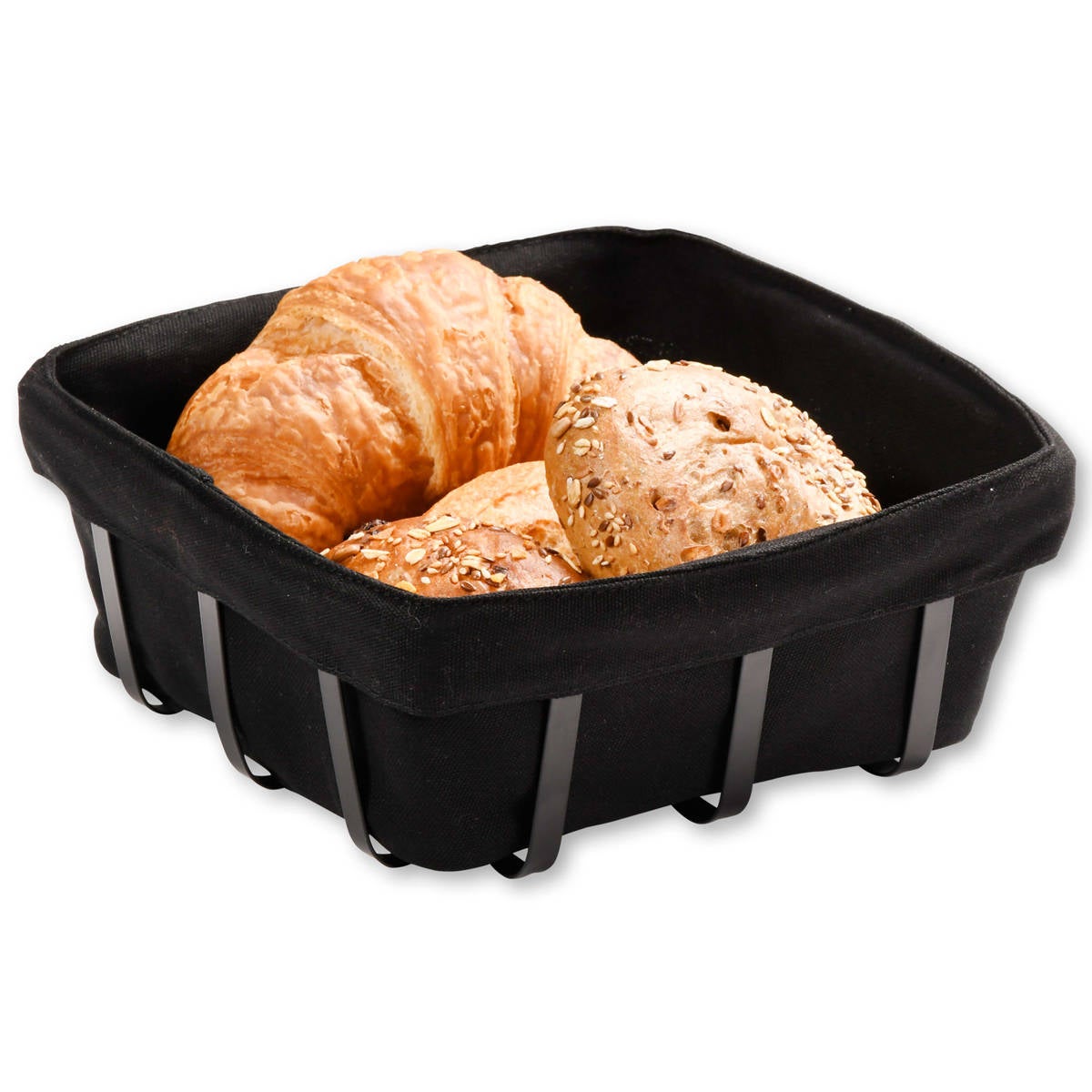 Kesper Cestino per pane e frutta, nero, tessuto, metallo, dimensioni ...