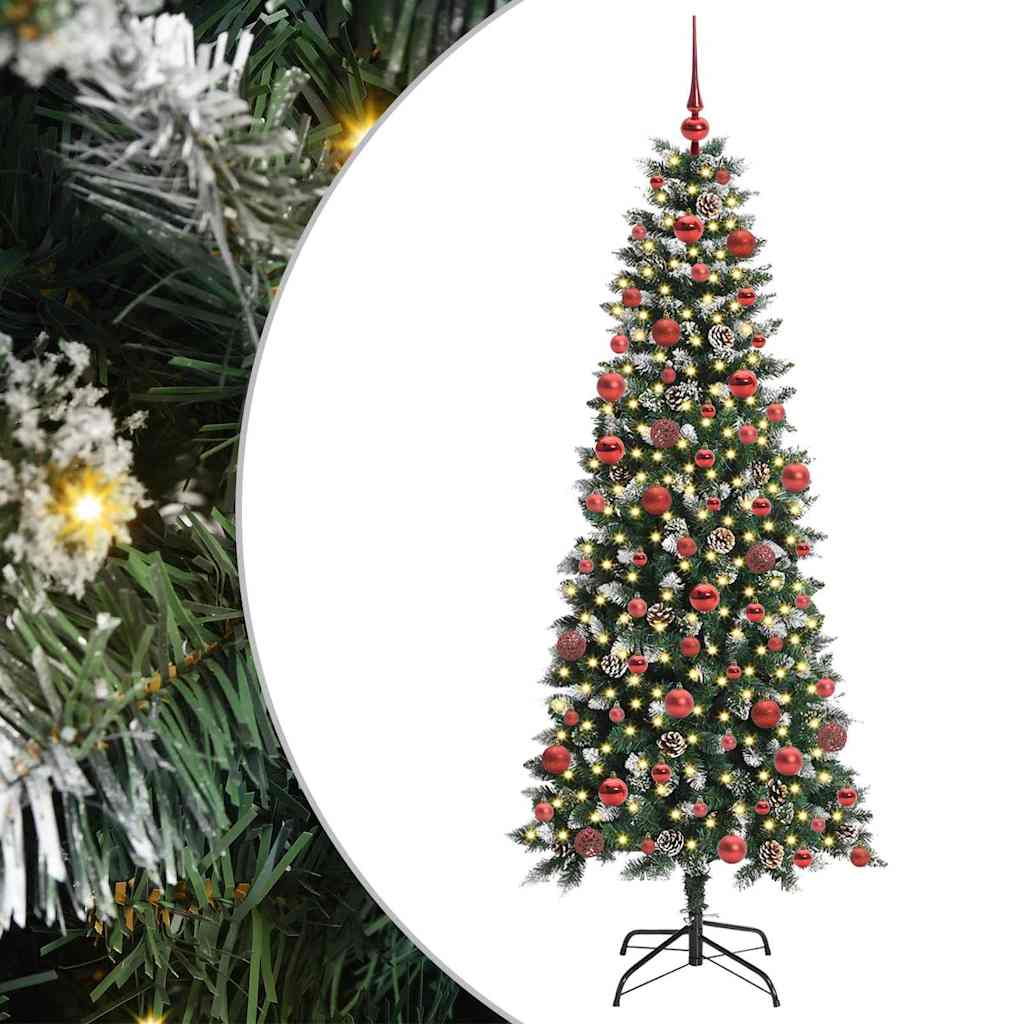 Sapin de Noël | Arbre de Noël artificiel avec 300 LED Vert 76 x 76 x 180 cm | Leroy Merlin