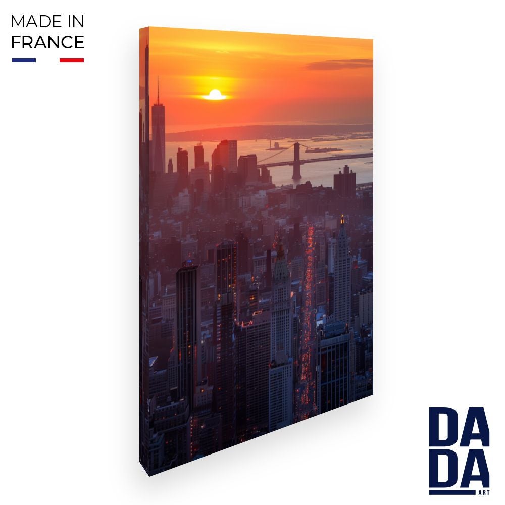 Toile murale Coucher de soleil urbain / 100x140cm / Fabriqué en France ...