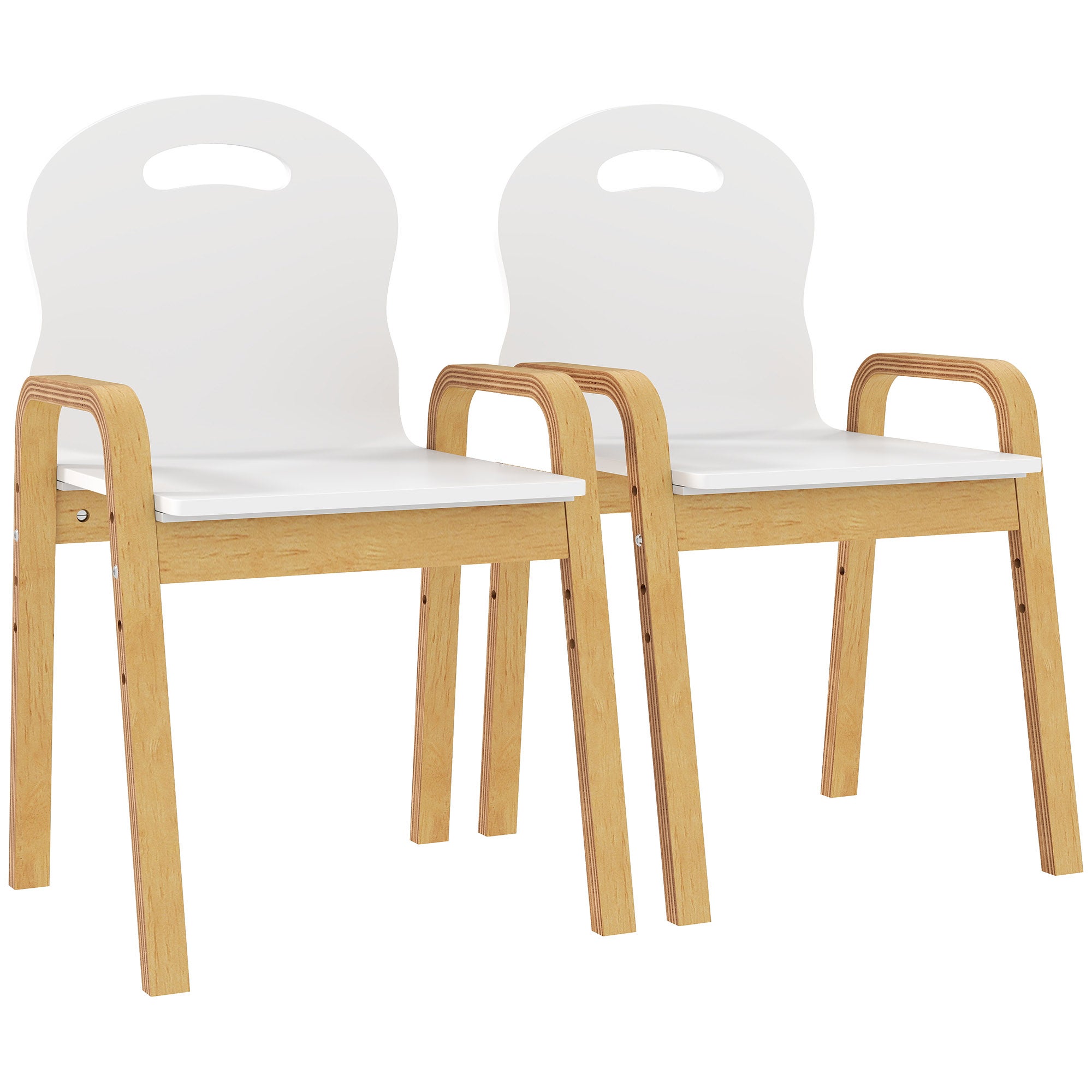 Lot de 2 chaises enfant réglables en hauteur, fauteuil enfant en bois ...