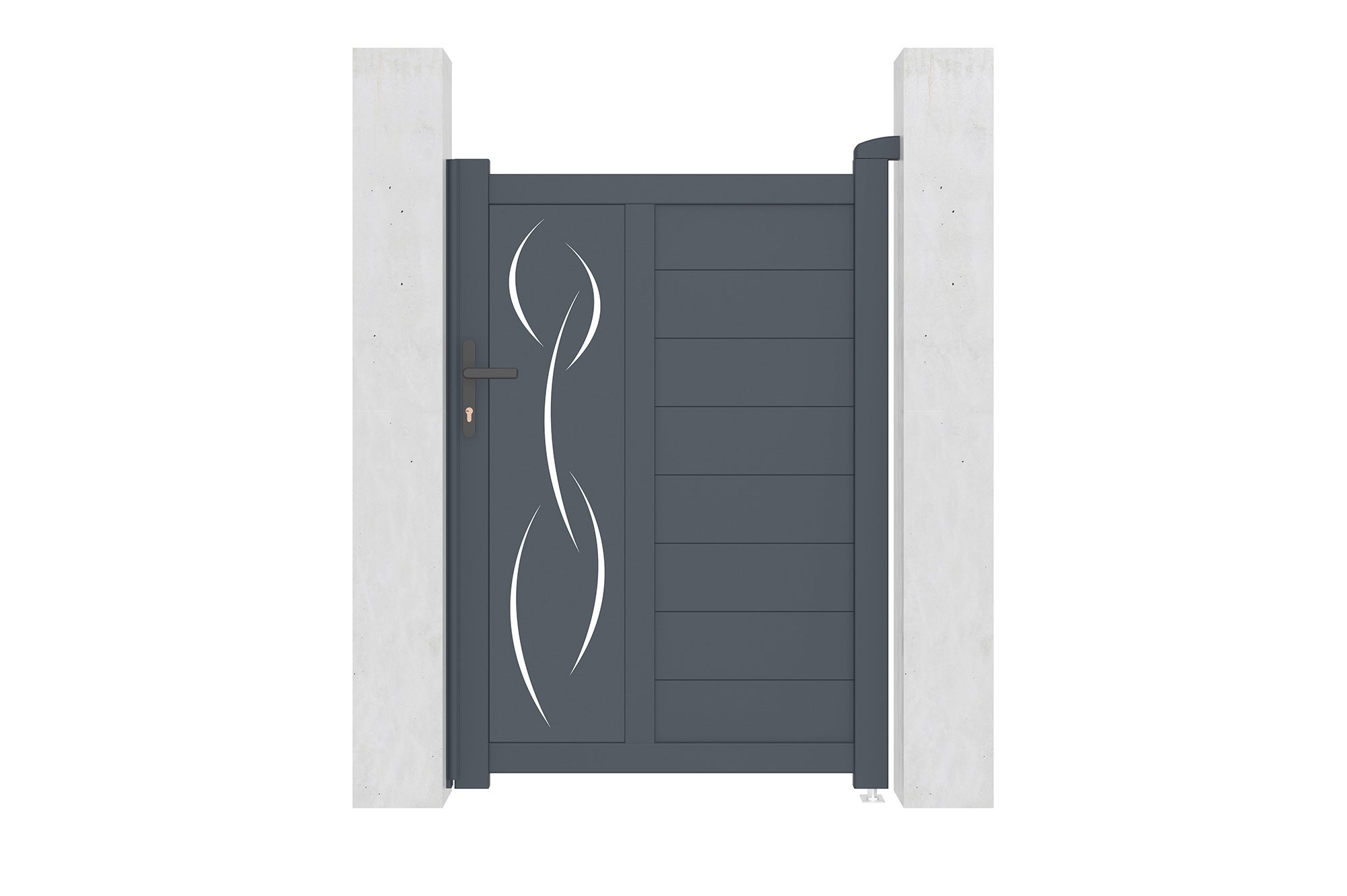 Portillon 1m LIFE H.140cm aluminium gris | Leroy Merlin