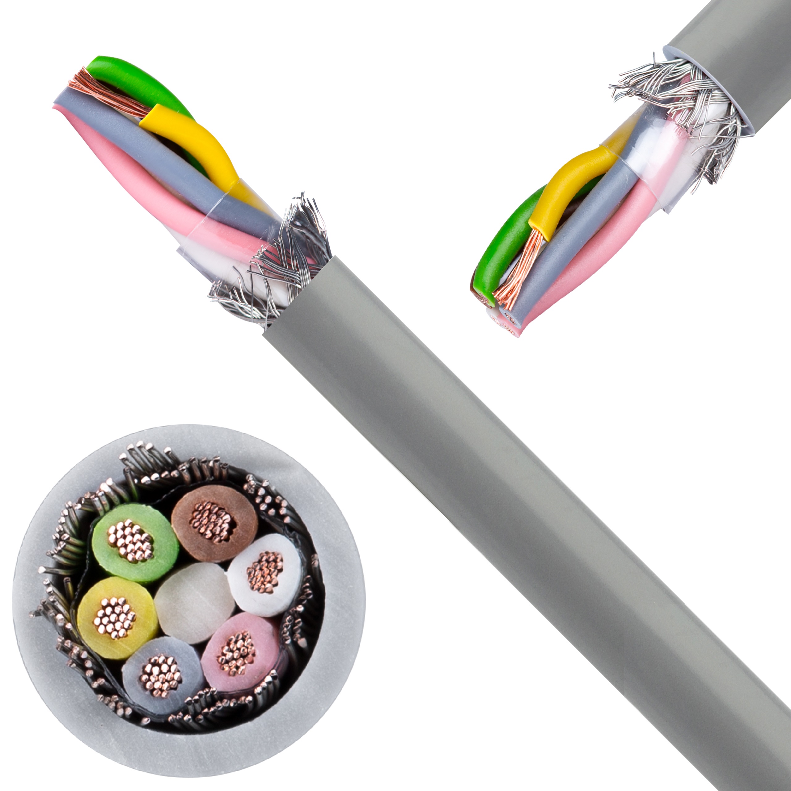 Kabel sterowniczy TECHNOTRONIK LIYCY 6x0,14mm2 szary 300/300V ...