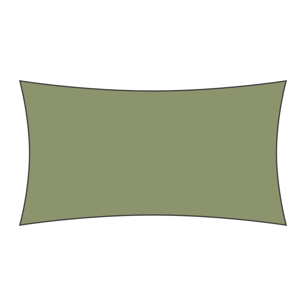 Vela ombreggiante rettangolare 3,5 x 5,5 m - Tela 340 g/m² Verde ... Vela ombreggiante rettangolare 3,5 x 5,5 m - Tela 340 g/m² Verde ...