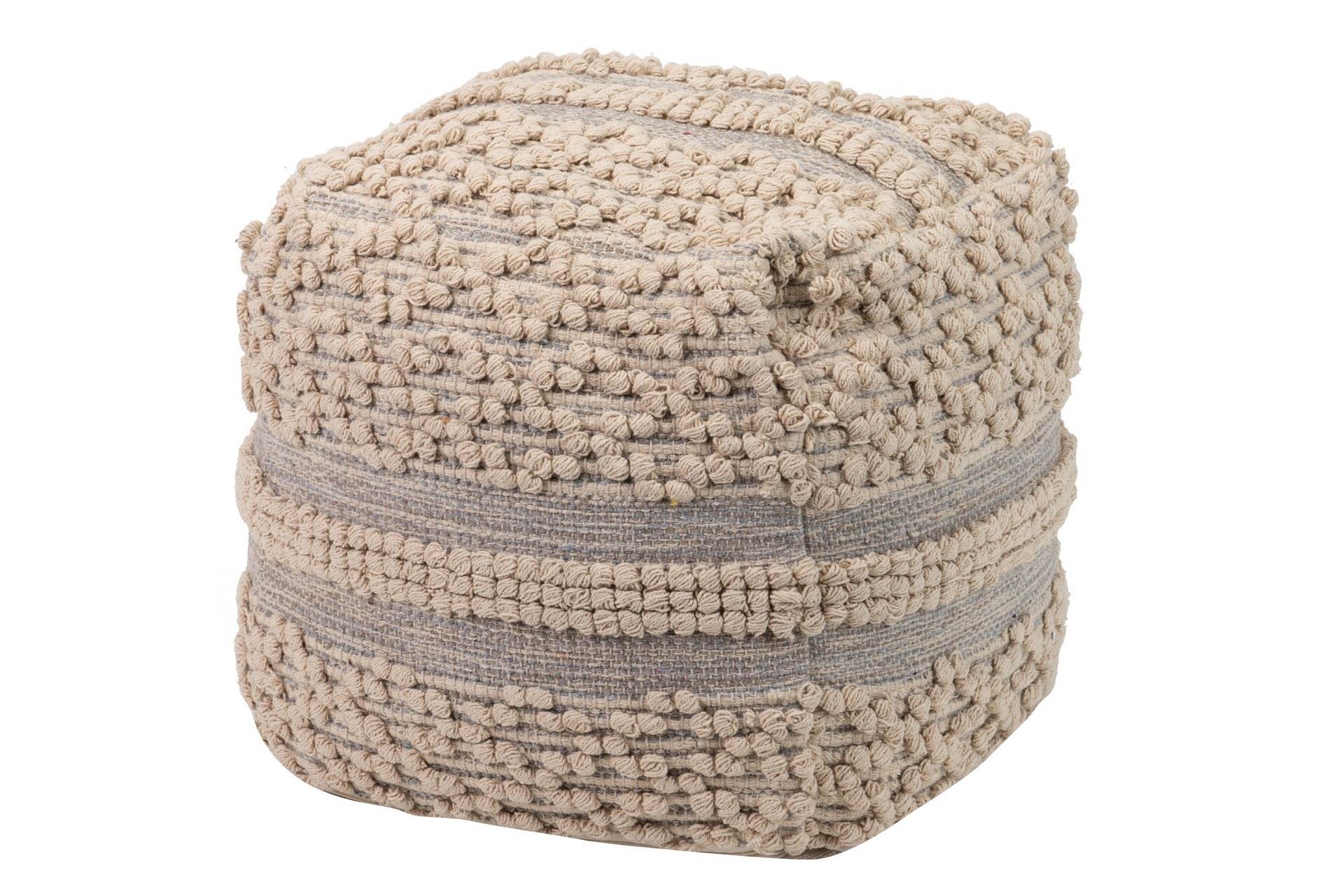 Puff Tejido A Mano 40x40x40 Cm | Leroy Merlin