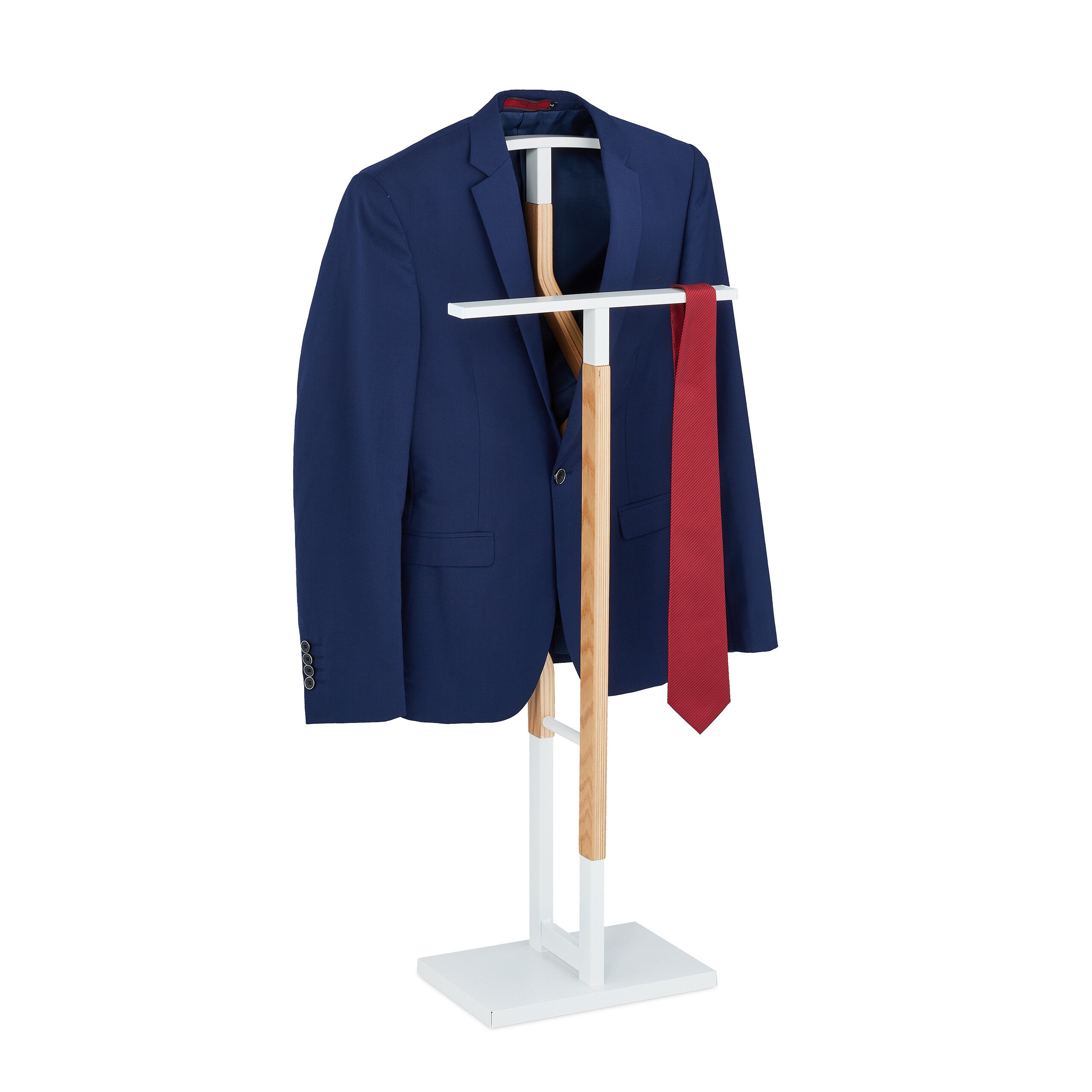 Relaxdays Galán de Noche de MDF y Acero, para Chaqueta y Pantalón, 106 ...