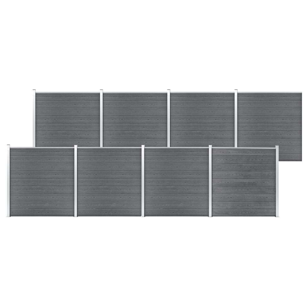 Valla de jardín de WPC de 1391 x 186 cm, color gris. - PANGIVO | Leroy ...