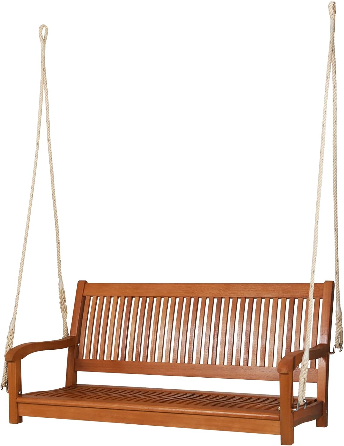 Balancelle de Jardin a 2 Places en Eucalyptus, Chaise de Balancoire ...
