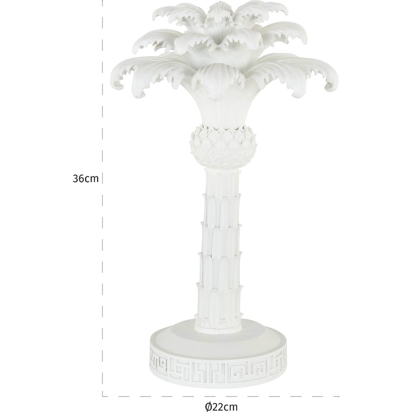 Support bougie Palma blanc élégant 23 x 23 x 37 cm Blanc pur | Leroy Merlin