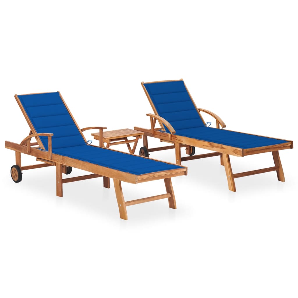 Lot de 2 transats chaise longue bain de soleil lit de jardin terrasse ...