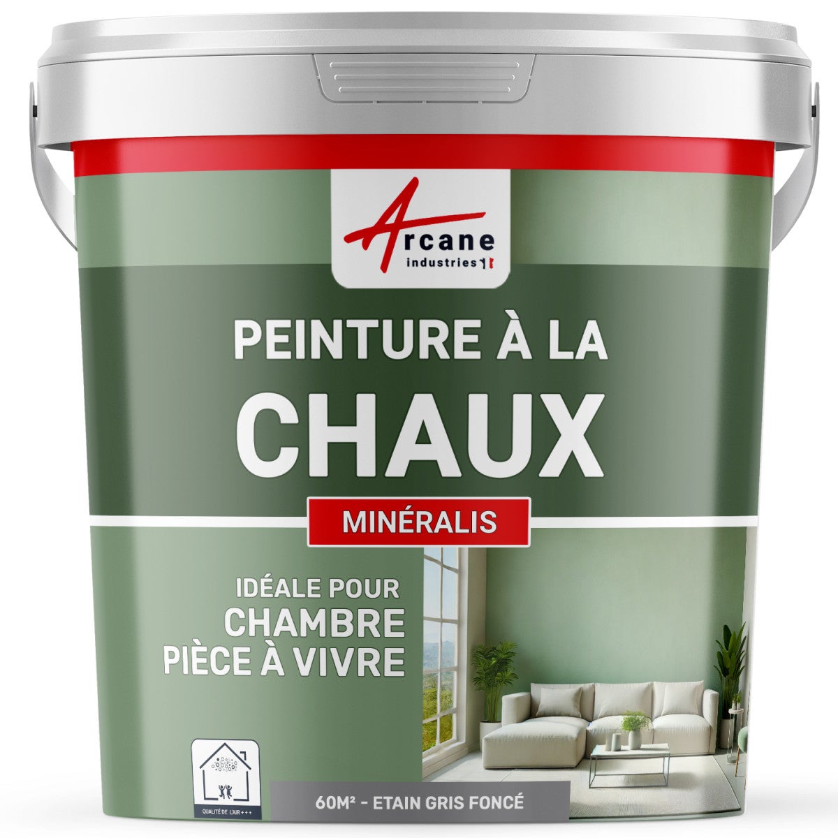 Pittura a calce per interni - MINERALIS - 60 m² (2x5 kg in uno strato ...
