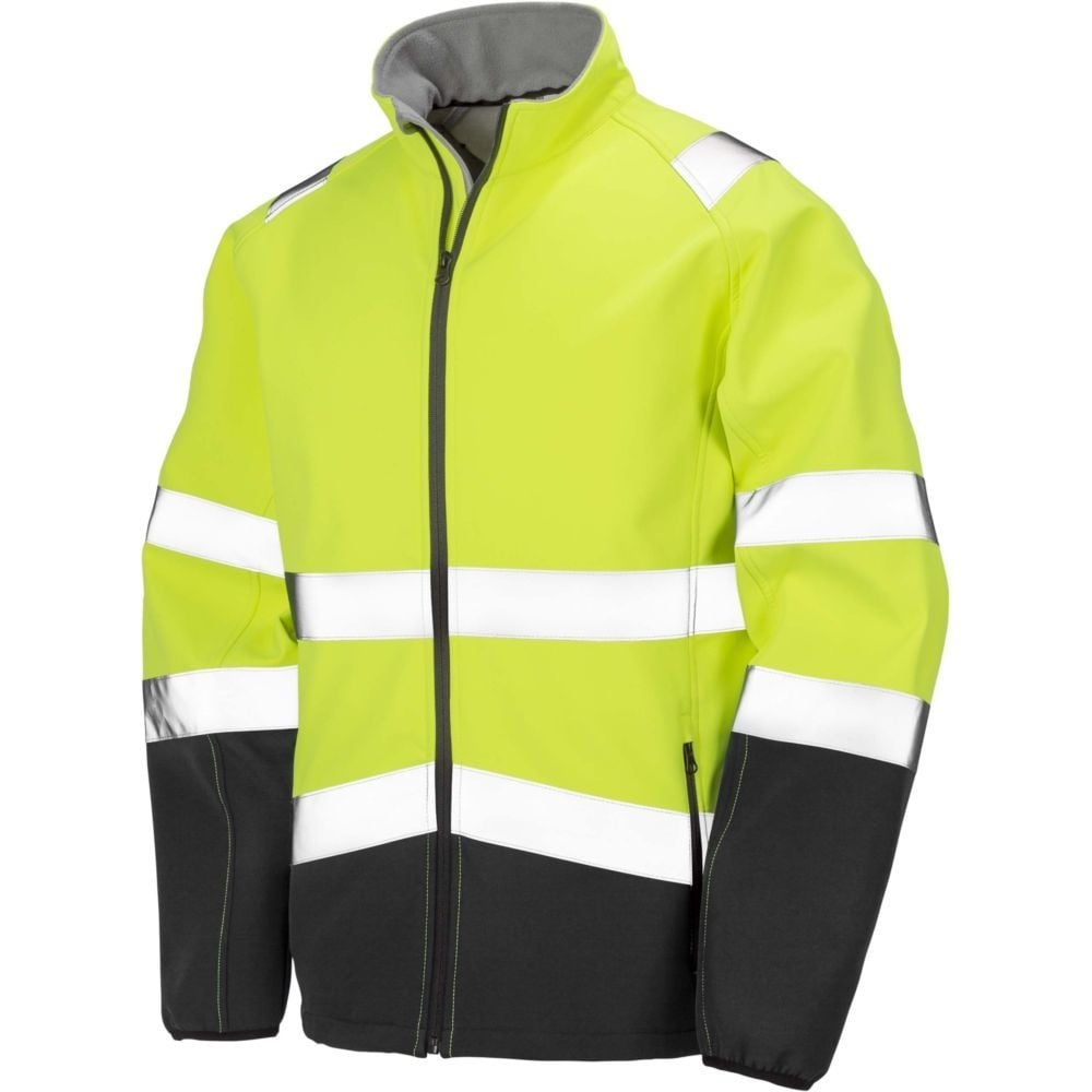 Veste haute visibilité Softshell Result HIGH VIZ Jaune Fluo XL | Leroy ...