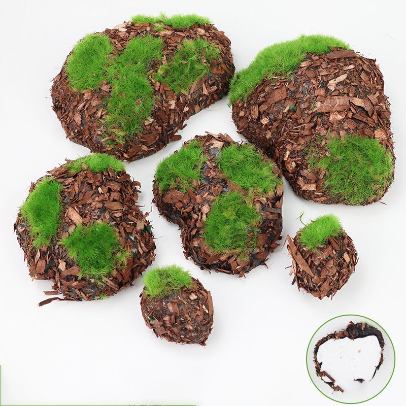 6 uds rocas de musgo artificiales, musgo Artificial, roca decorativa de ...