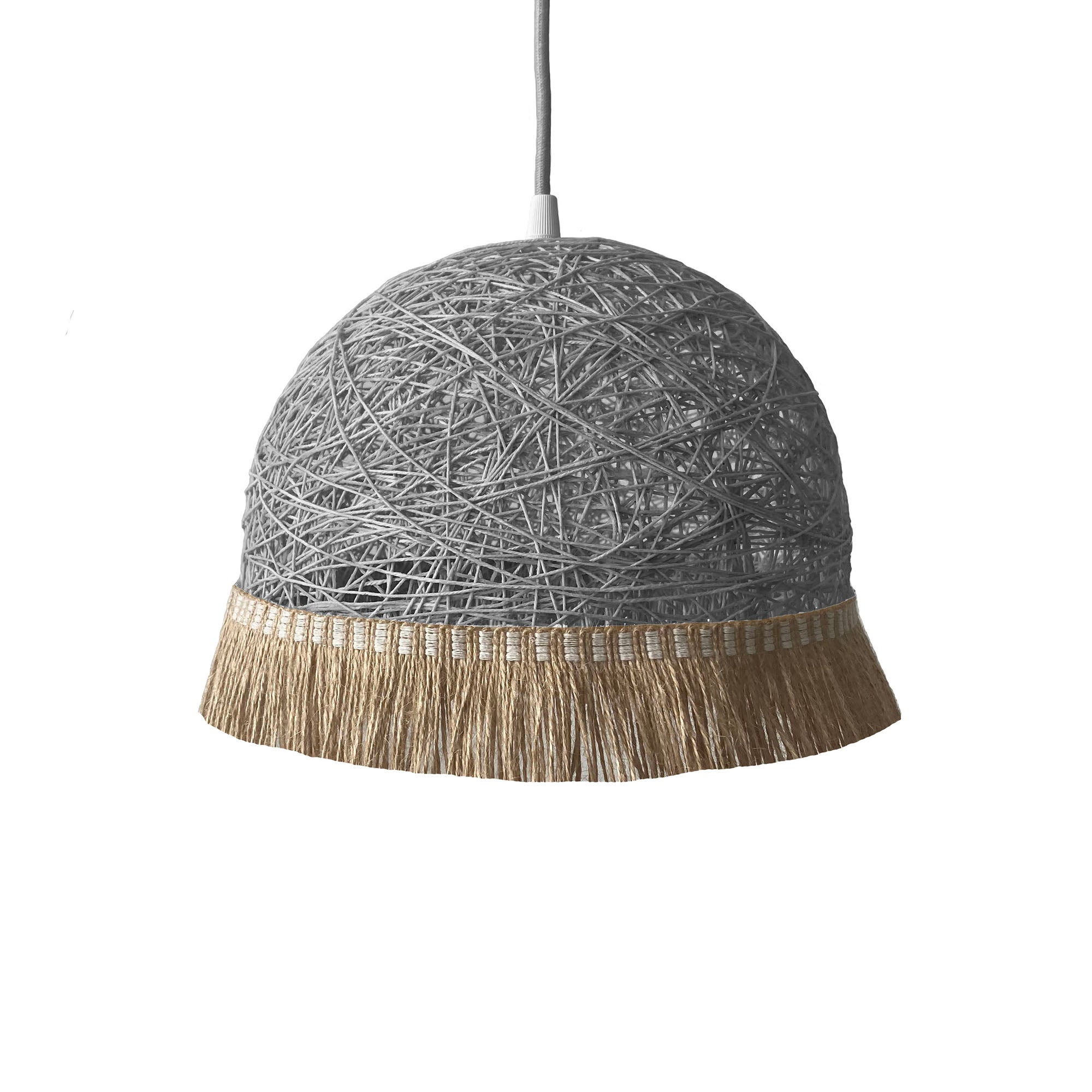 Lámpara colgante de interior en materiales naturales, sin bombilla ...