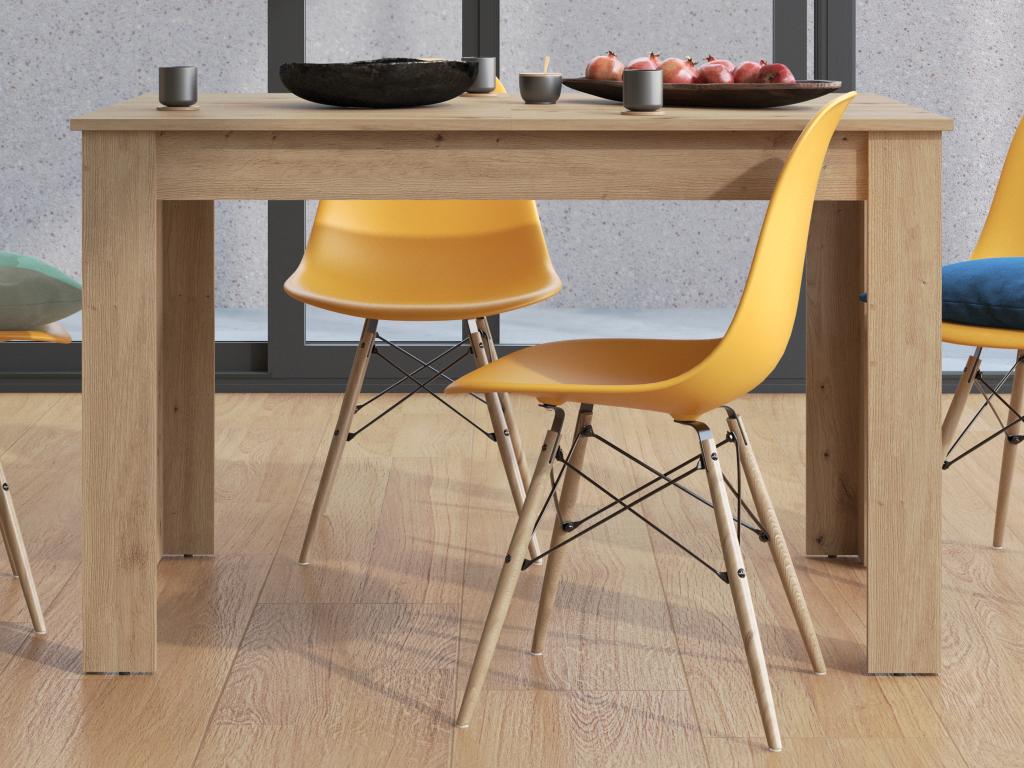Table à manger extensible 4 à 6 personnes - Naturel clair - VENOLA ...