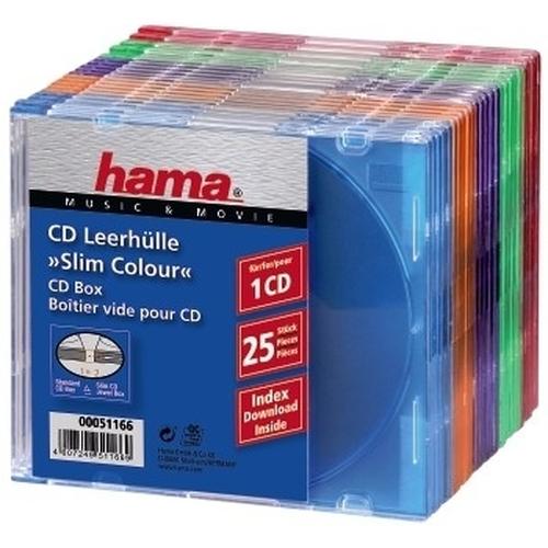 Hama CD Slim Box coloré, lot de 25 | Leroy Merlin