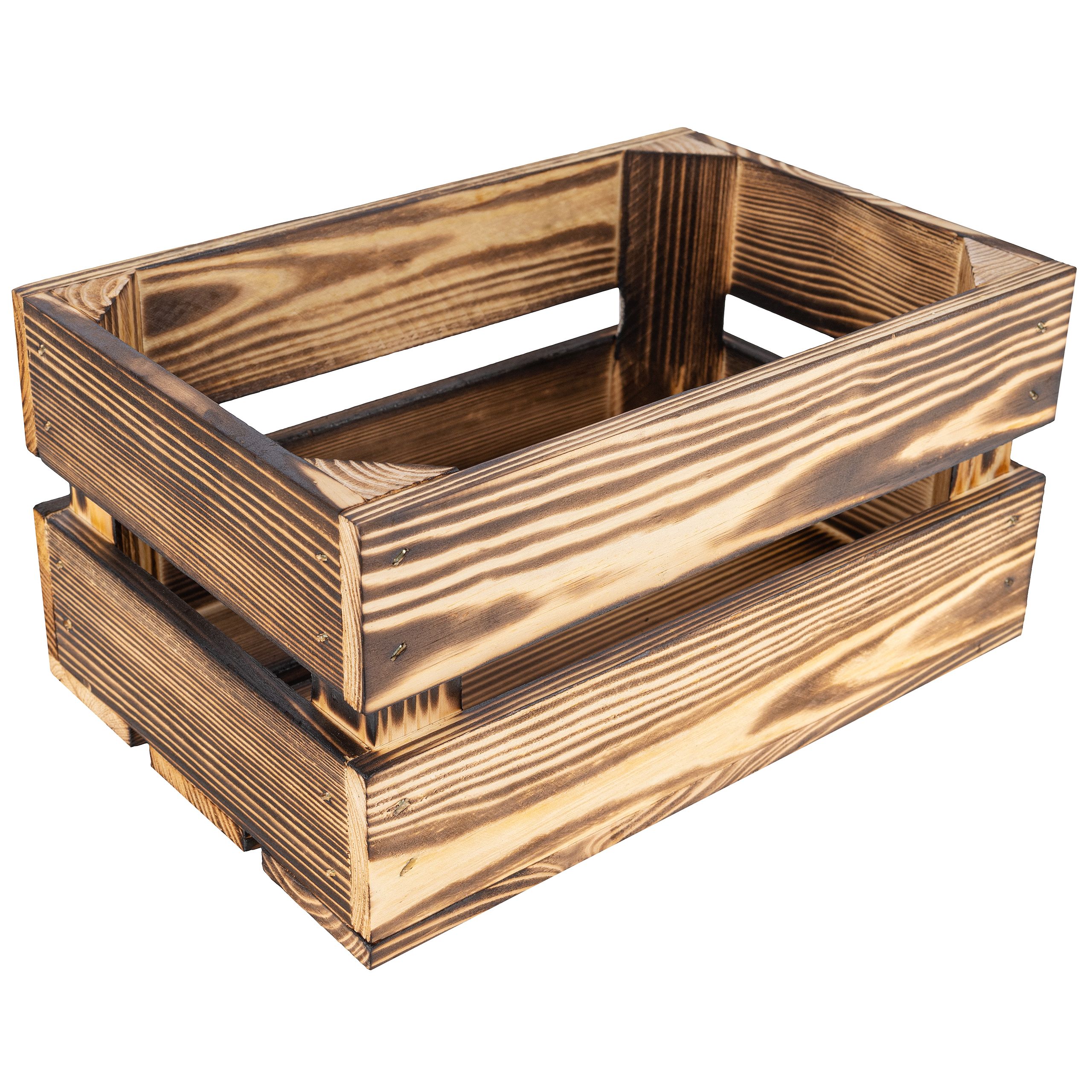 Creative Deco Caisse En Bois Flammé 30 X 20 X 15 Cm Caisse