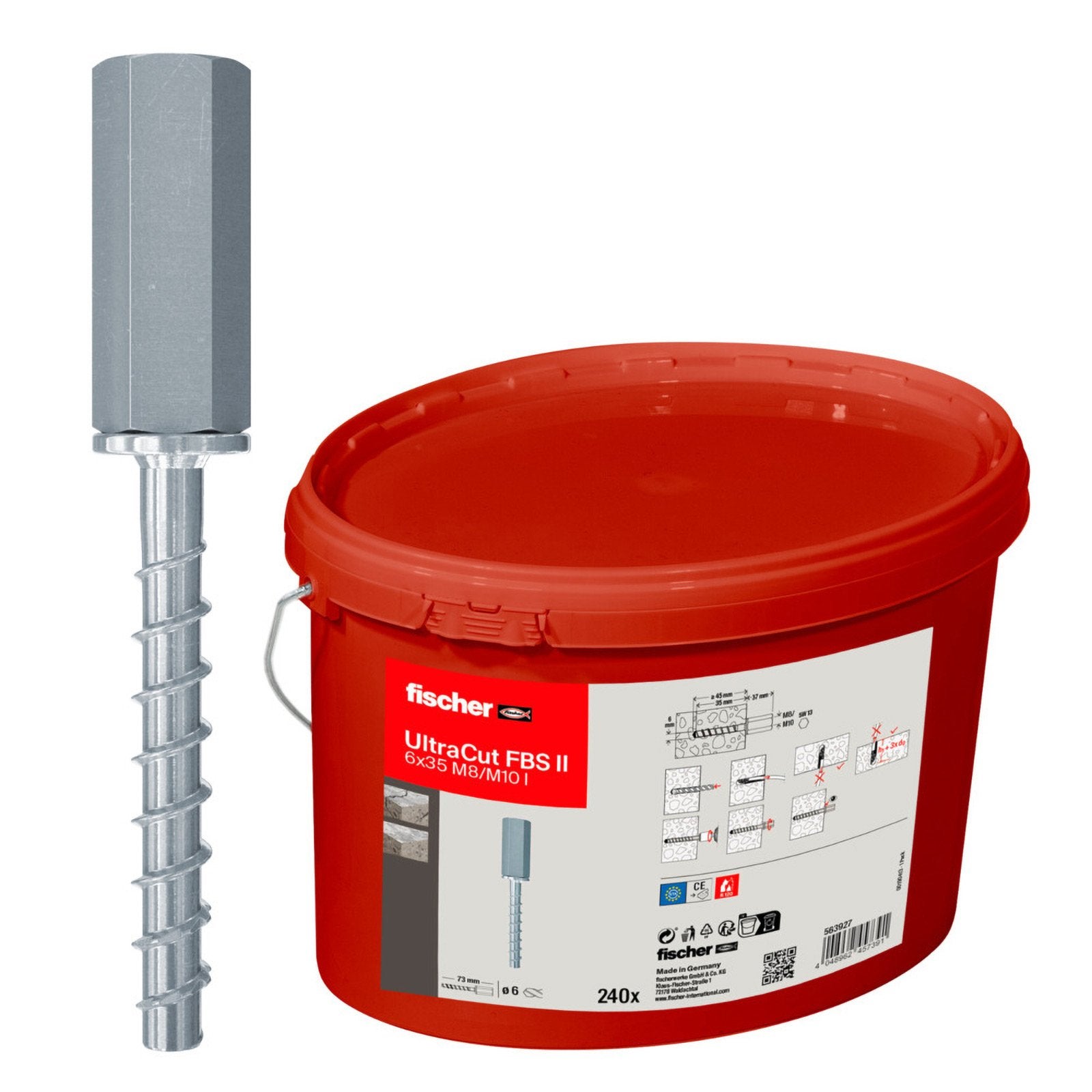 Fischer UltraCut FBS II 6x35 M8/M10 I Seau - 563927 | Leroy Merlin
