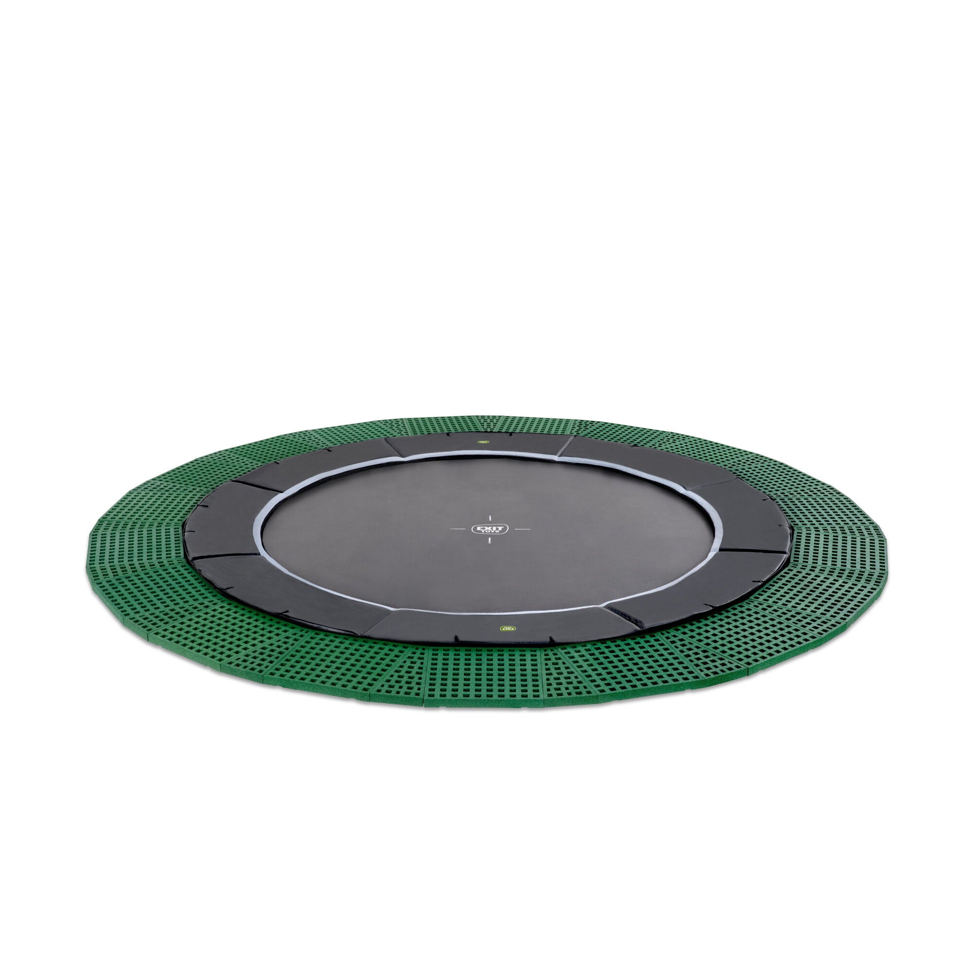 Trampoline enterré au niveau du sol EXIT Dynamic ø305cm avec dalles de ...