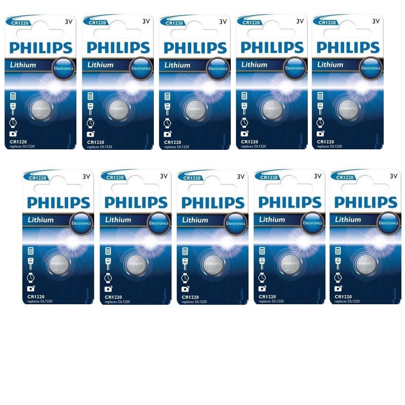 10 Piles Philips CR1220 | Leroy Merlin