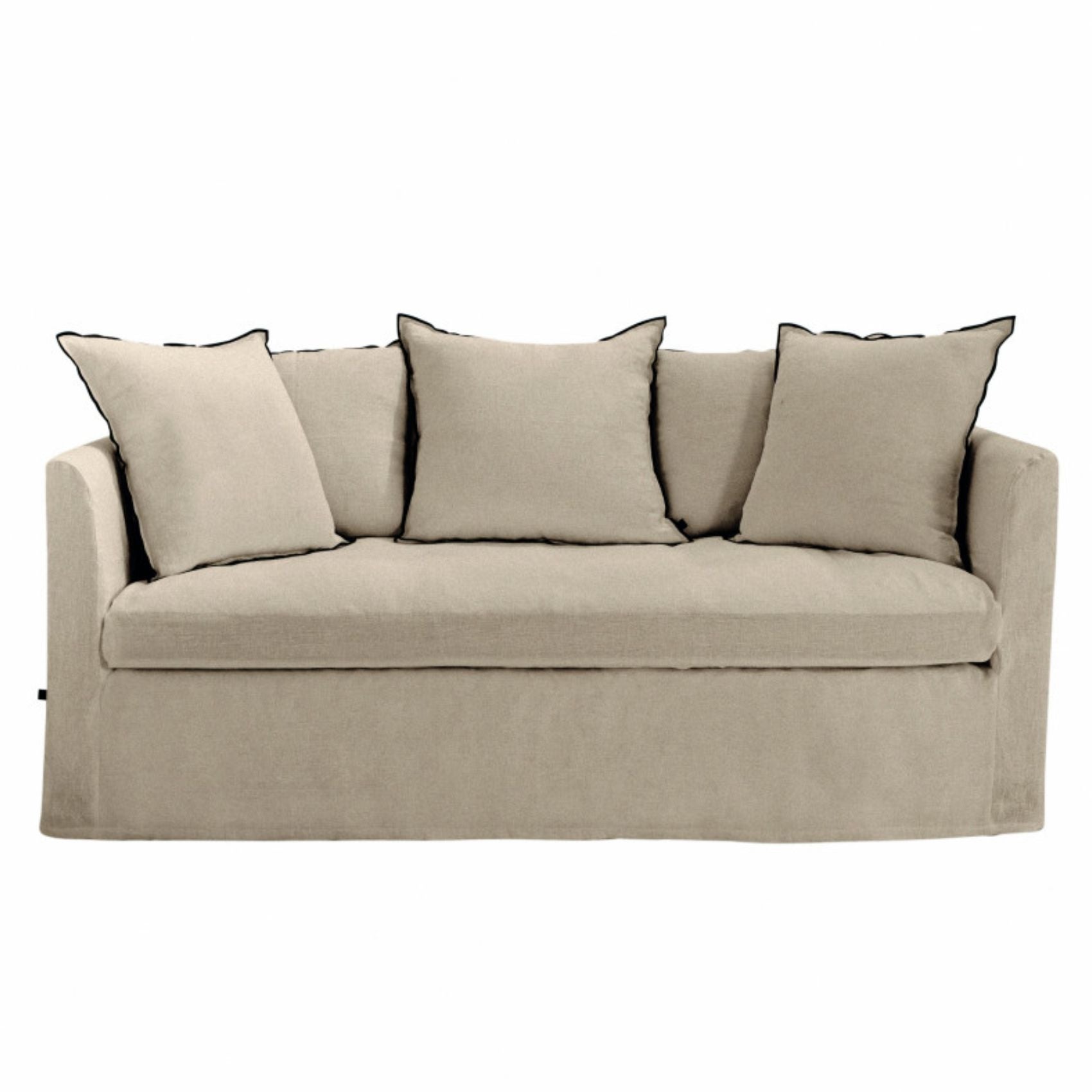 Canapé en Lin Soho Haomy - Naturel - 220x80x85 cm - Lin | Leroy Merlin