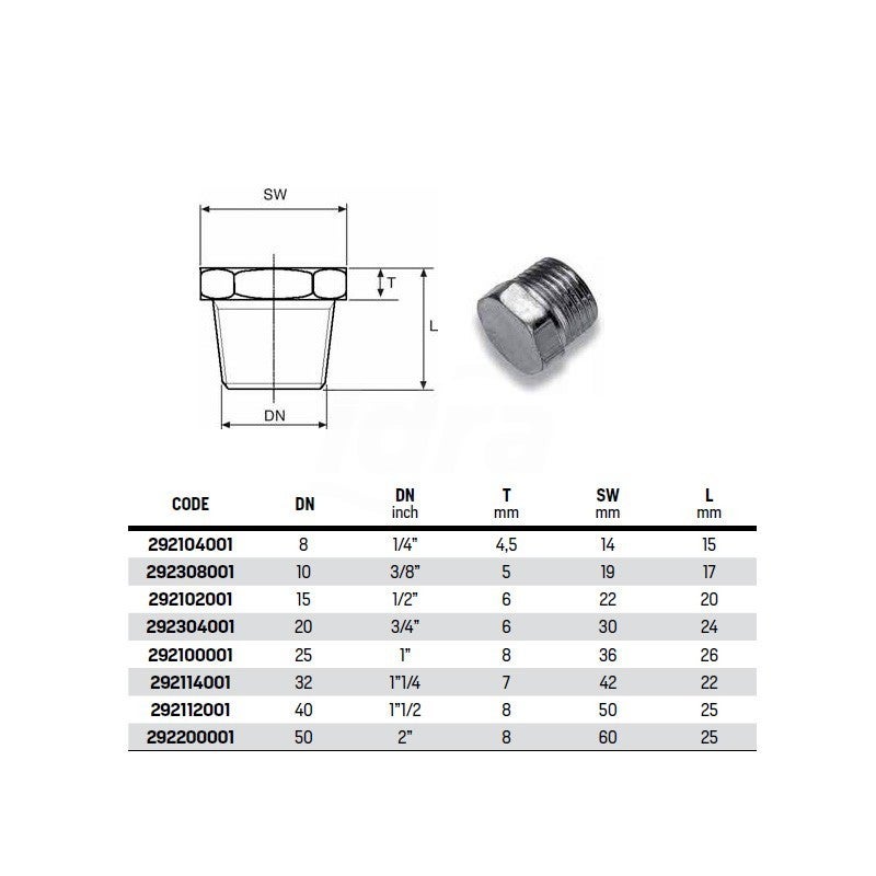 Tappo maschio testa esagonale zincato Ø1/4 292104001" | Leroy Merlin