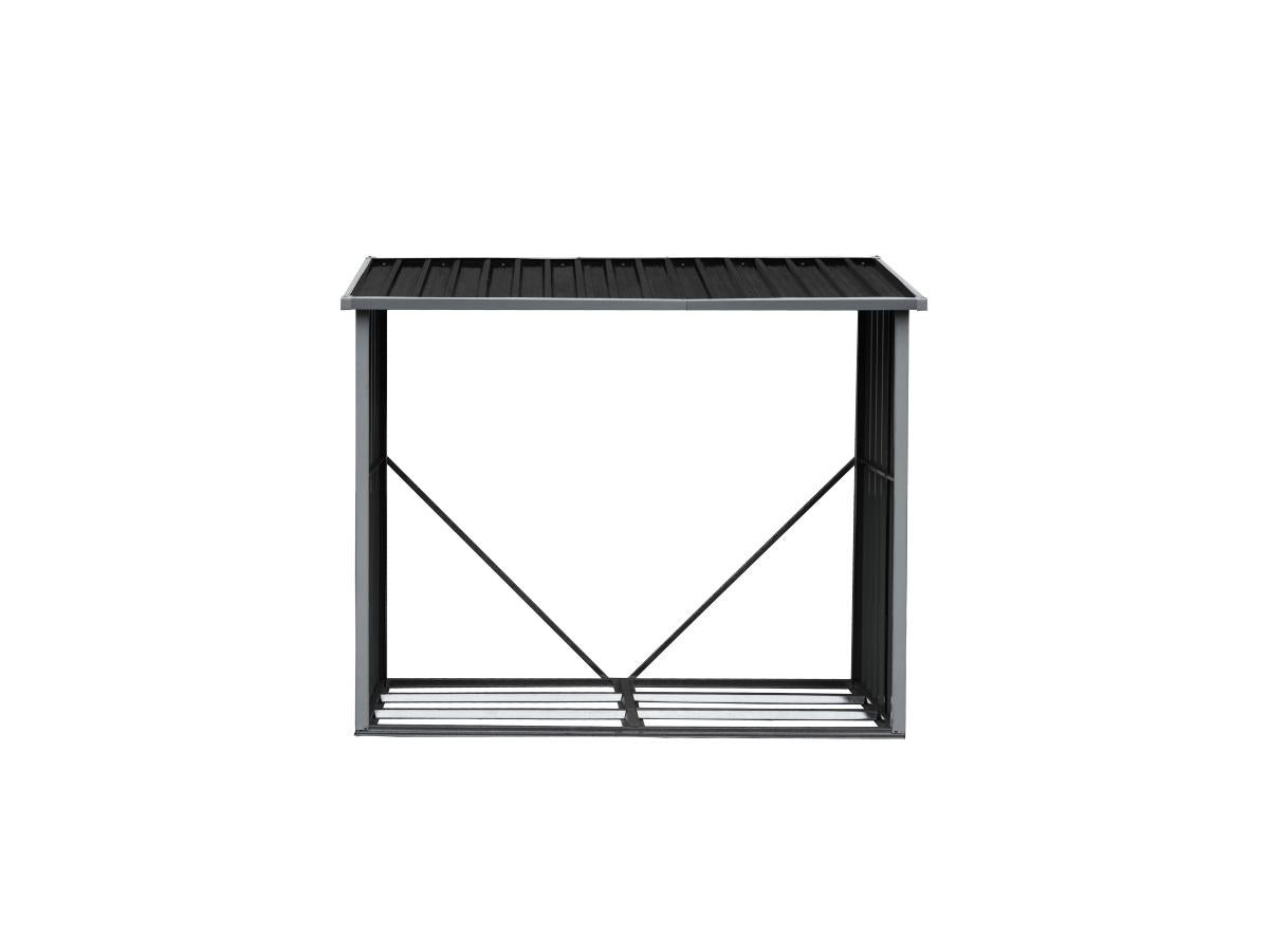 Caseta para leña de acero galvanizado 2,23 m3 Ancho 182 x Prof. 83 x ...