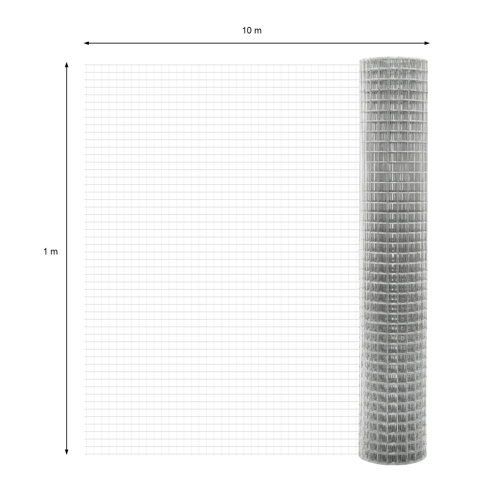 ECD Germany Malla de Alambre para Pajarera 25x25 mm Acero Galvanizado ...
