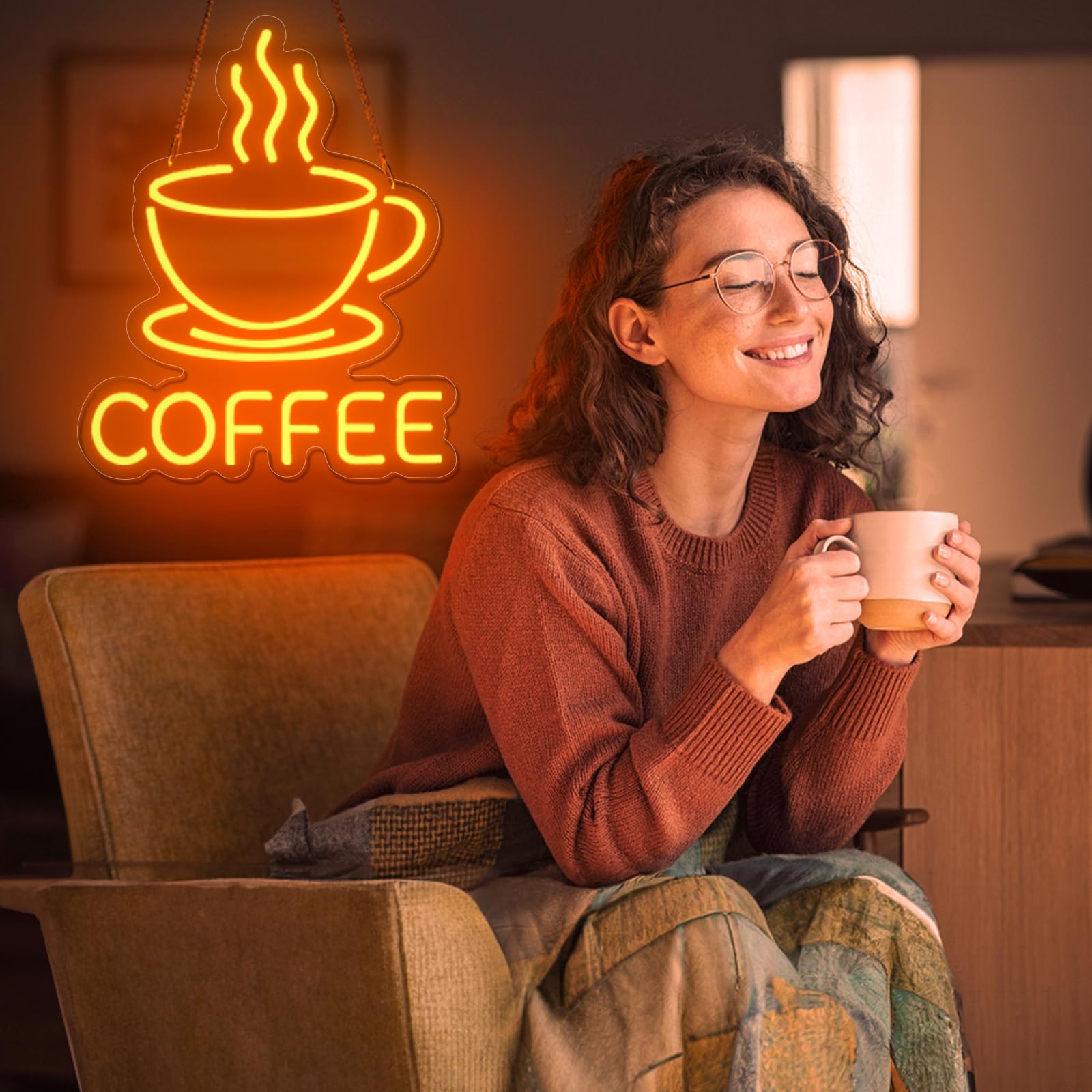 Letrero de neón LED para café, adecuado para decoración de paredes ...