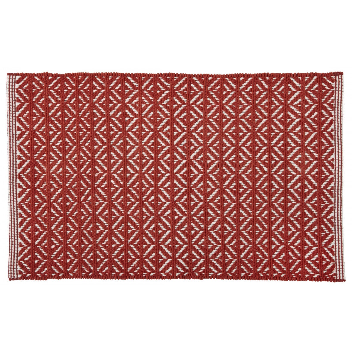 Tapis déco fantaisie en polycoton chenillé terracotta 50x80cm | Leroy ...