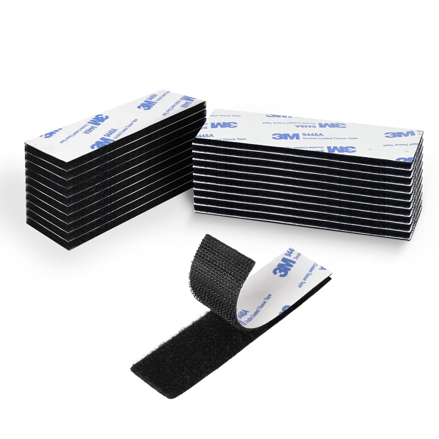 12 pares de cintas de velcro (2,5 cm x 10 cm) - Adhesivo fuerte y ...