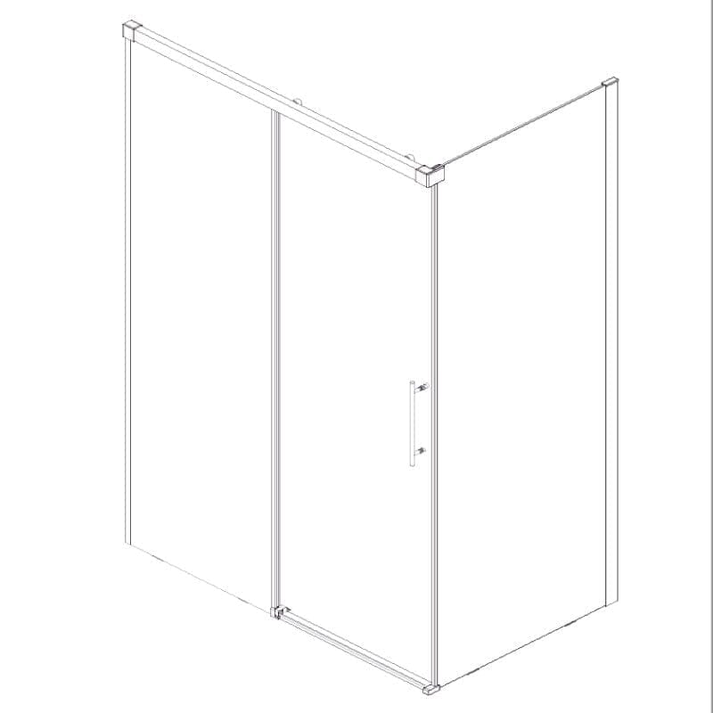 Frontal de ducha con Puerta Corredera 144-147 cm + Lateral fijo 144-147 ...