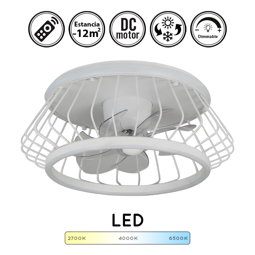 Ventilador de techo Cobra Blanco | Plafón ventilador techo moderno ...