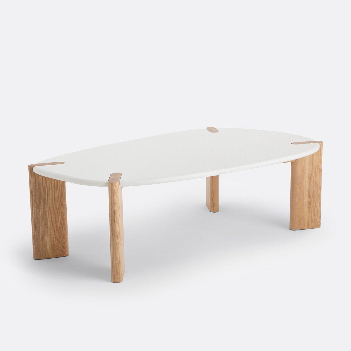 Table basse forme organique Galet - Blanc - taille unique | Leroy Merlin