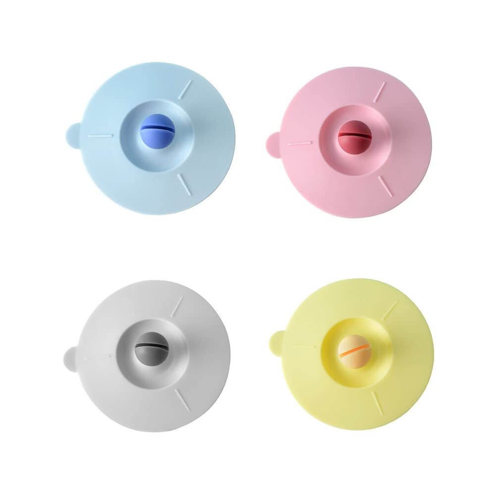 Lot de 4 couvercles en silicone avec joint alimentaire, couvercles ...
